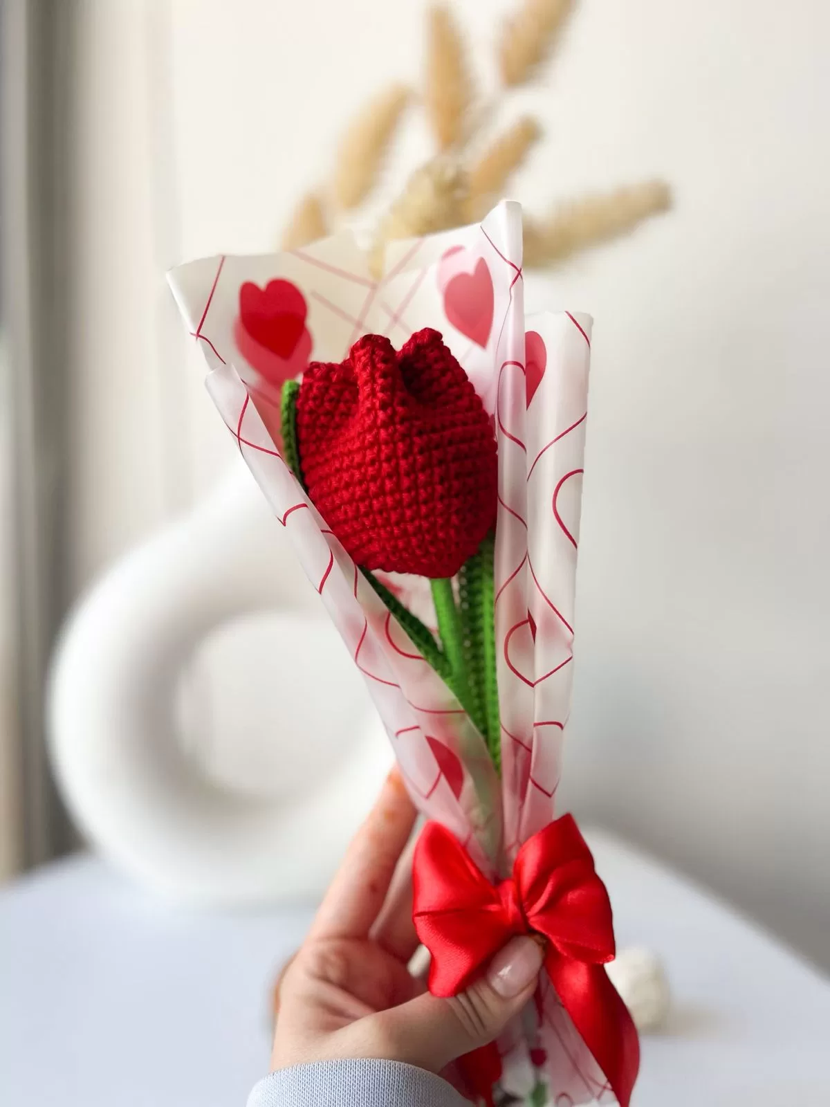 Detalles Bogota Amor y Amistad - Rosa de crochet